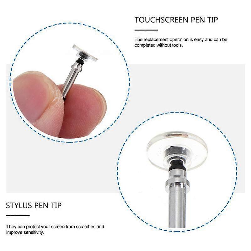 12 Pieces Universal Replacement Disc Tip Stylus Pen Tips Round ...