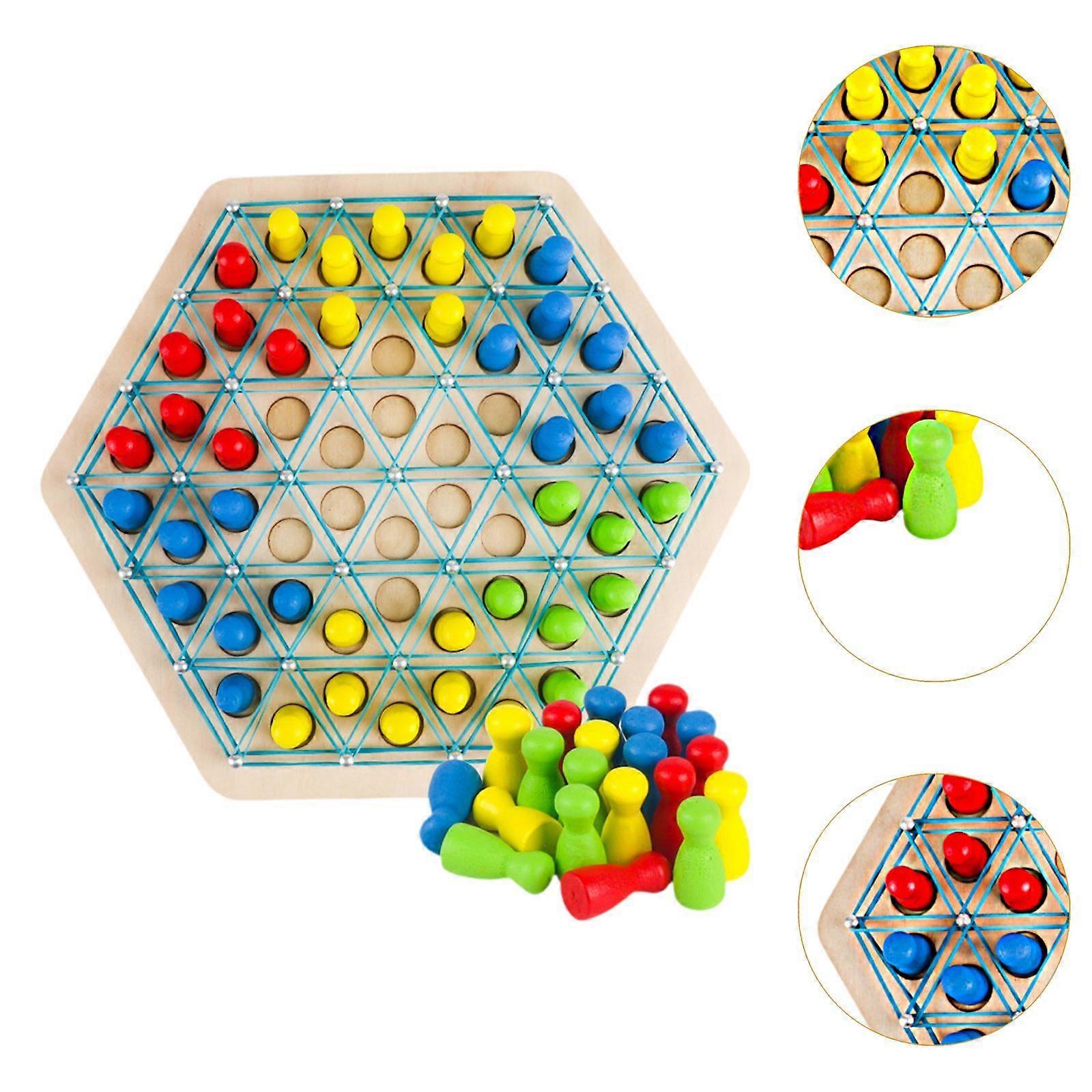 Chain Triangle Chess Fun Triangle Rubber Band Game for Adults Family ...