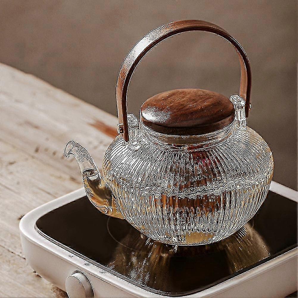 Large-capacity Glass Teapot Handmade Craft High Temperature Resistant ...