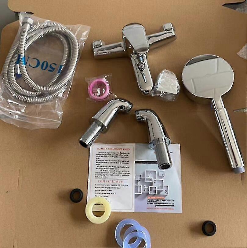 Bathroom Chrome Sink Bath Filler Tap Shower Mixer Taps With Hand Held ...