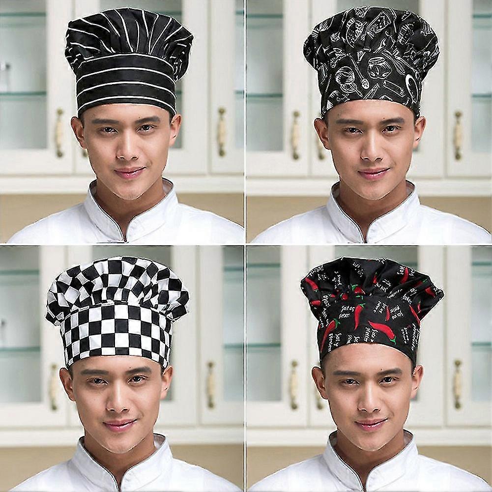 Professional Stretchy Adjustable Men Cap Kitchen Cook Baker Catering ...