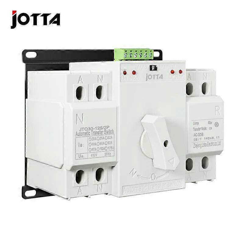 Jotta ATS Dual Power Automatic Transfer Switch Changeover Switch Circuit Breaker MCB AC 230V 2P ...