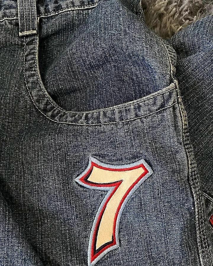 JNCO Baggy Jeans Hip Hop Rock Embroidery Pattern Men Women 2024 New ...