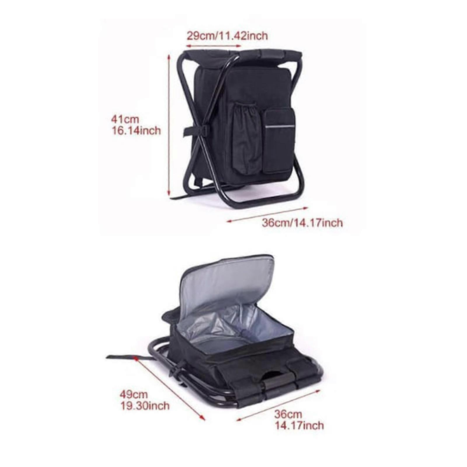 3-in-1 Fishing Backpack Stool,portable Backpack Chair With Cooler Bag ...