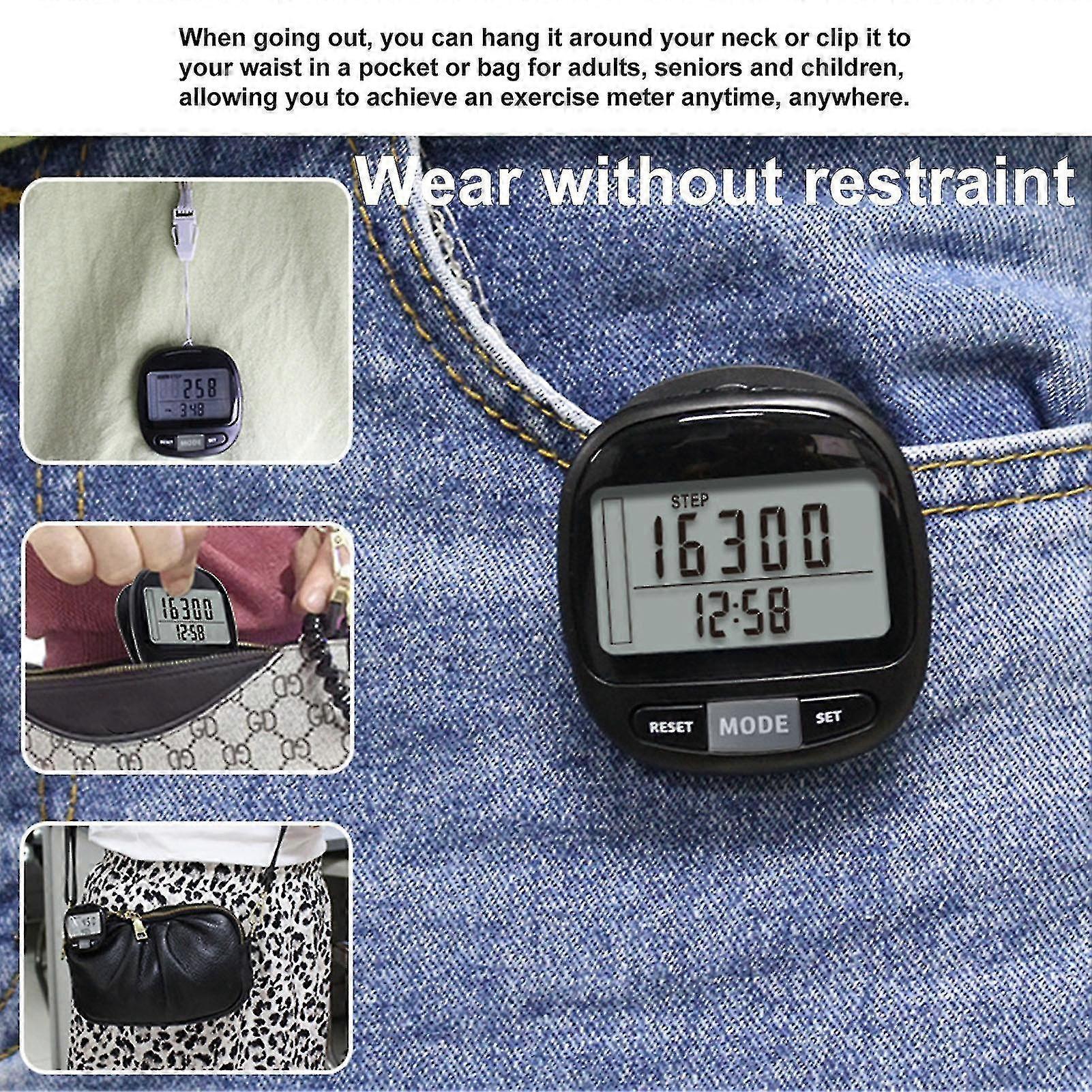 Electronic Pedometer Accurate Reading Intelligent High Clearly Step ...