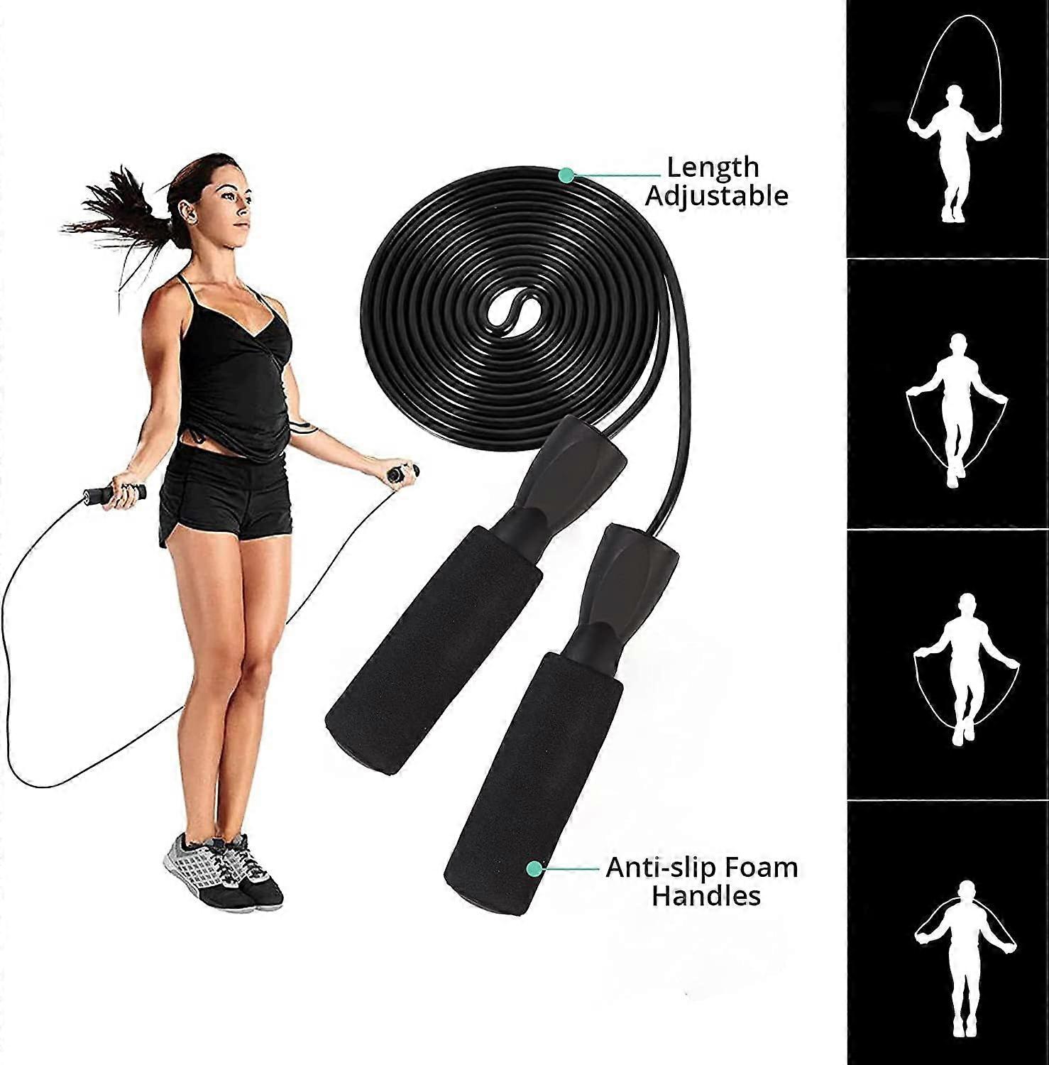 Home Gym Core Workout, Ab Roller Wheel With Resistance Bands, Jump Rope ...