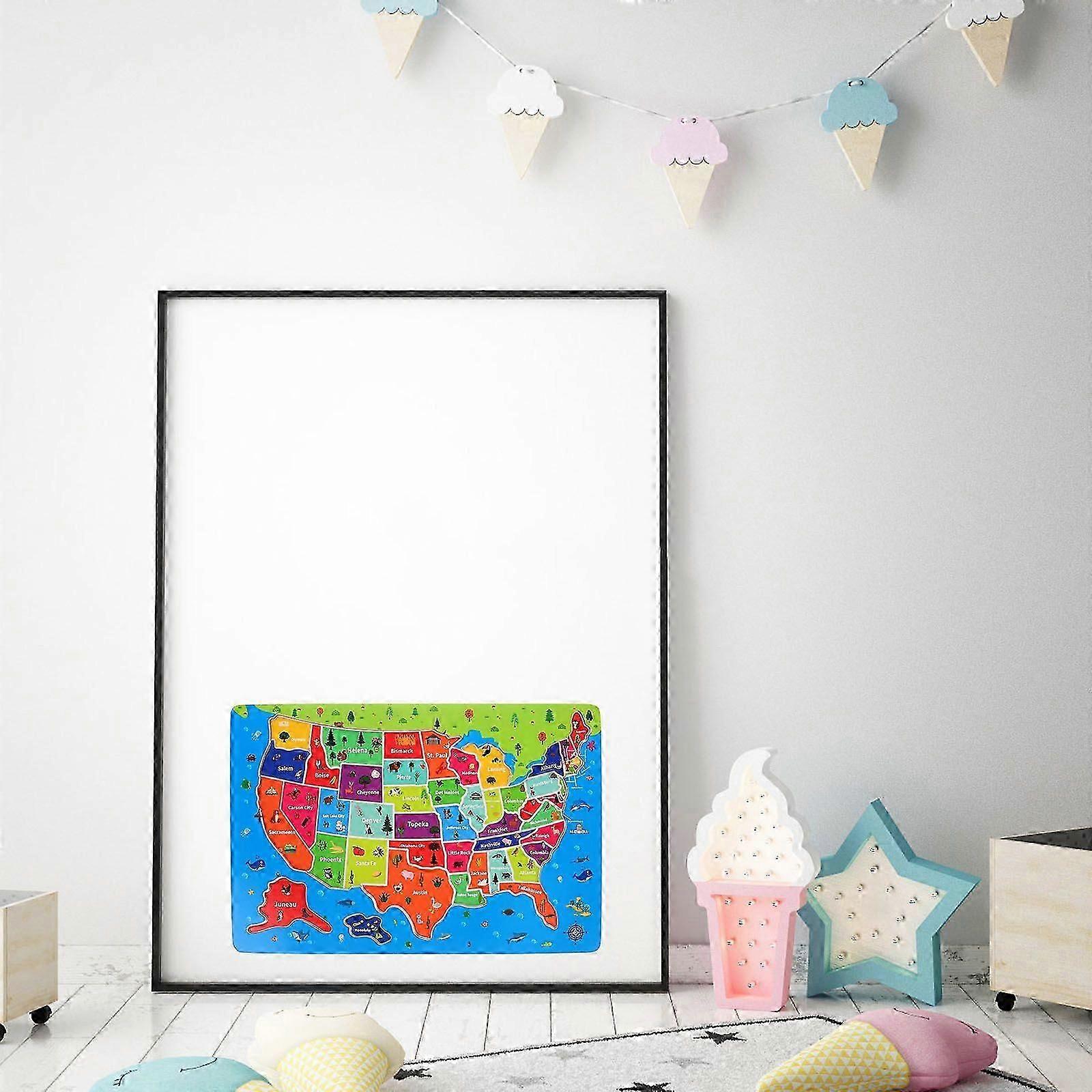 Wooden USA Map Jigsaw Puzzles United States Map Puzzle Us Map Jigsaw ...