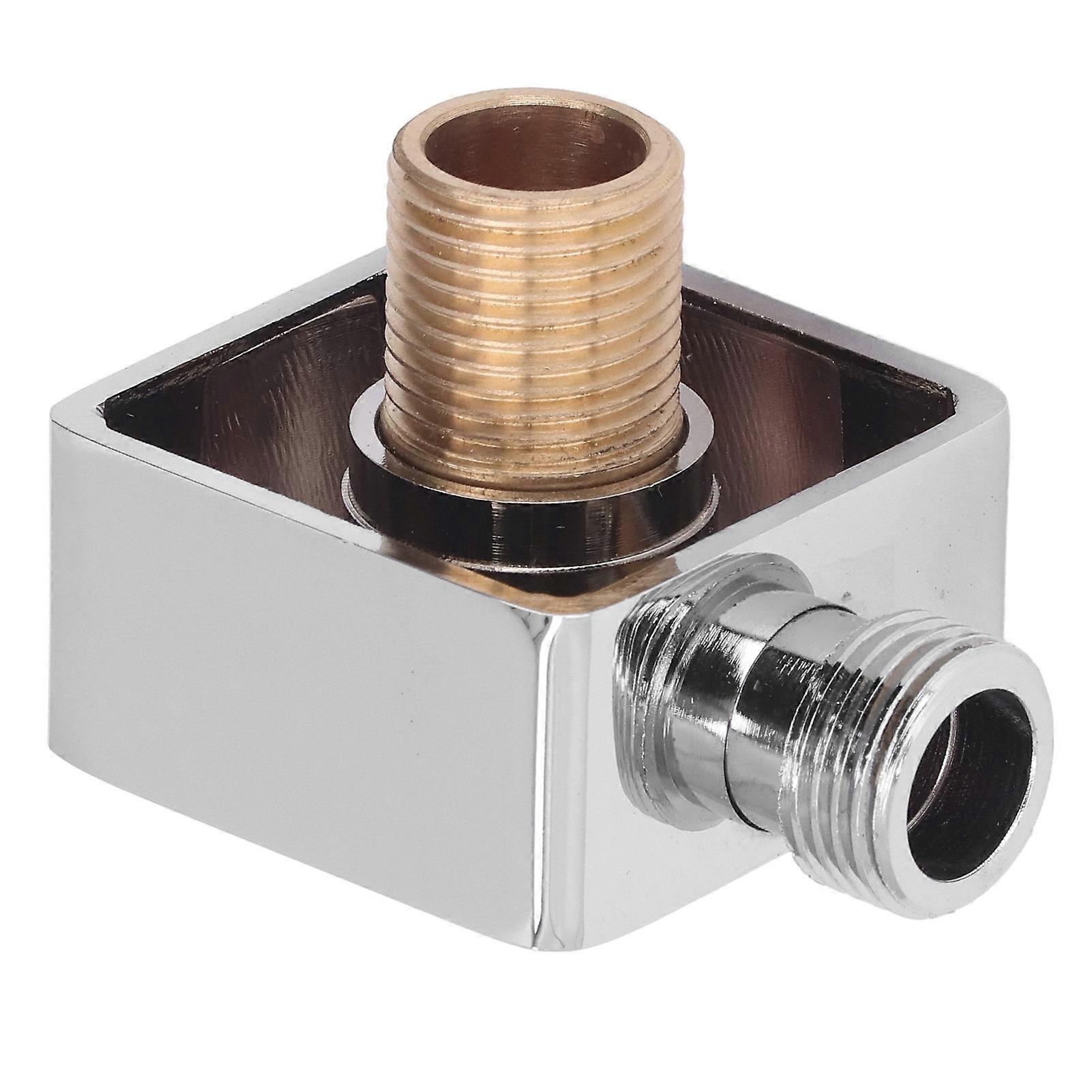 Quadrate Shower Elbow Chrome Finish Wall Mounted G1/2 Full Copper Male ...