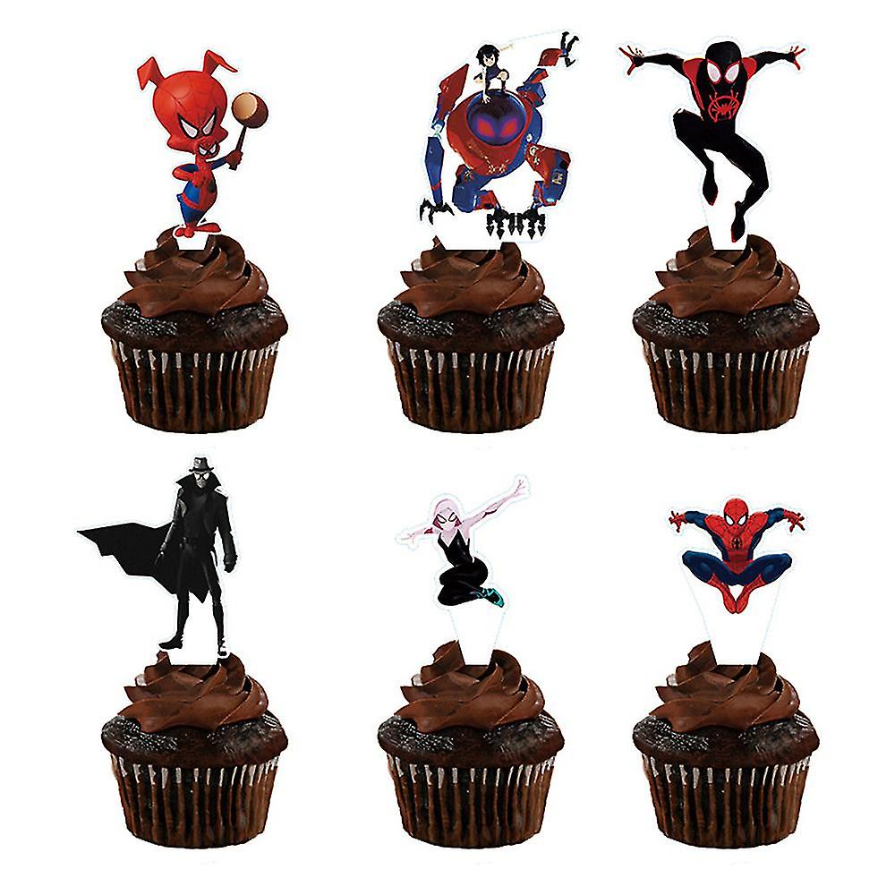 Spider-man Into The Spider-verse Spiral Flag Banner Balloons Cake ...