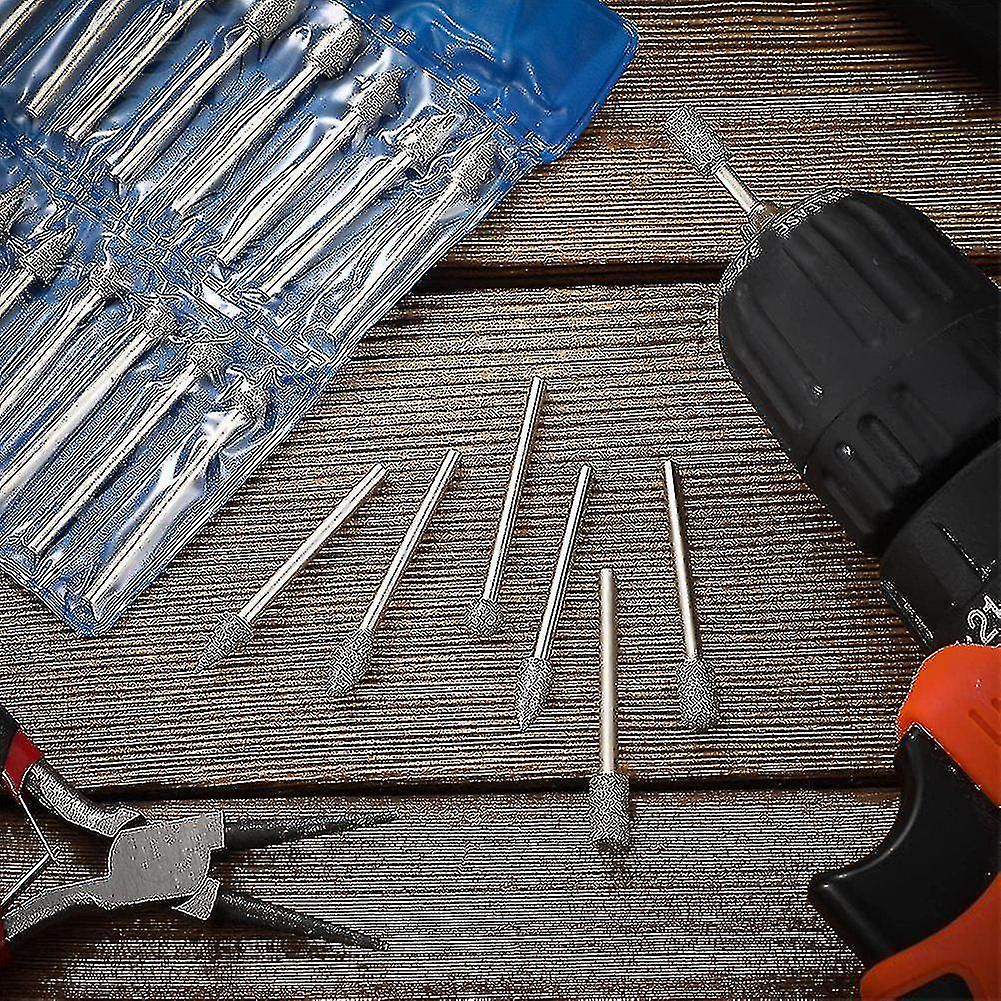 40 Pieces Diamond Burr Bits Stone Carving Set For Dremel Rotary Tool ...