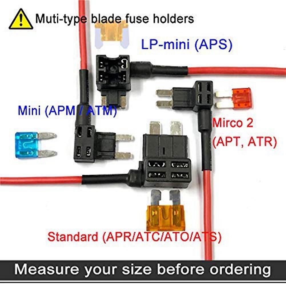 4 Types 12v -a-circuit Adapter And Fuse Kit,fuse Tap Fuse Holder With ...