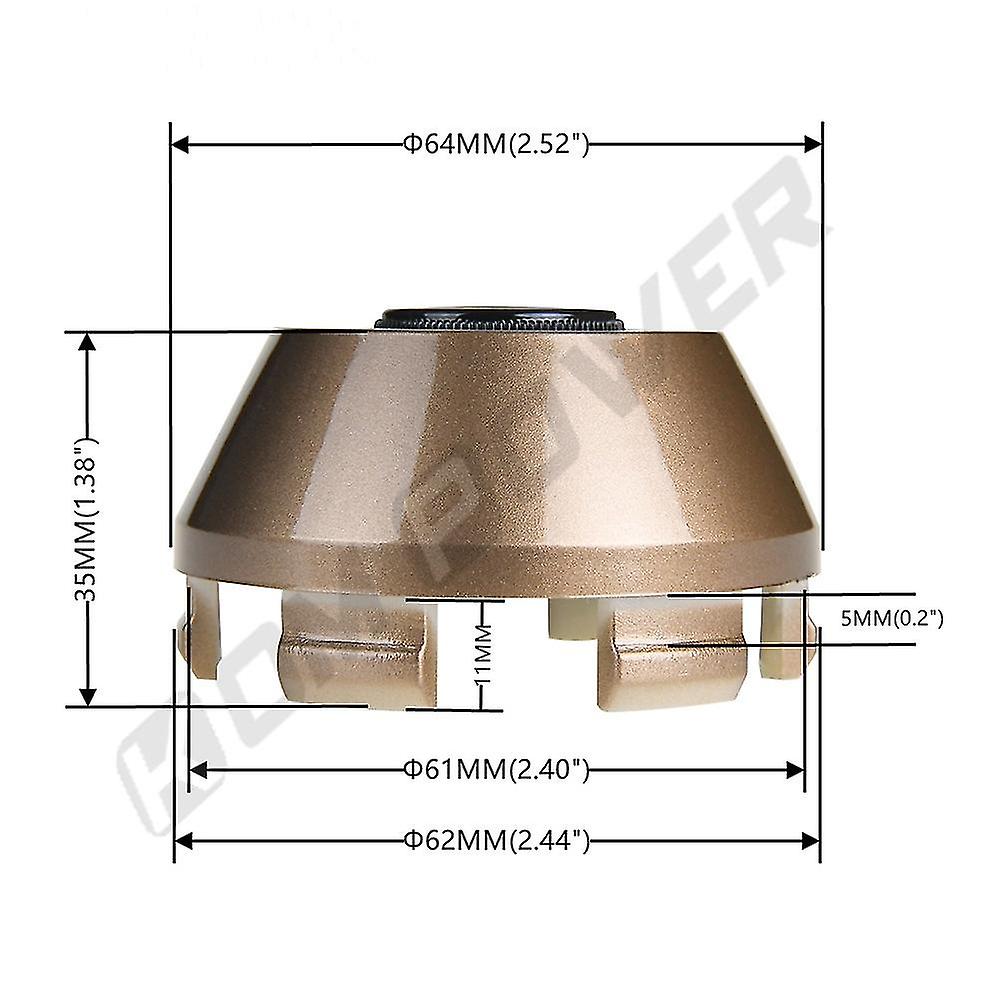 Car Styling 64mm Od / 61mm Id Wheel Center Cap Amp; Silver Sport Rim ...