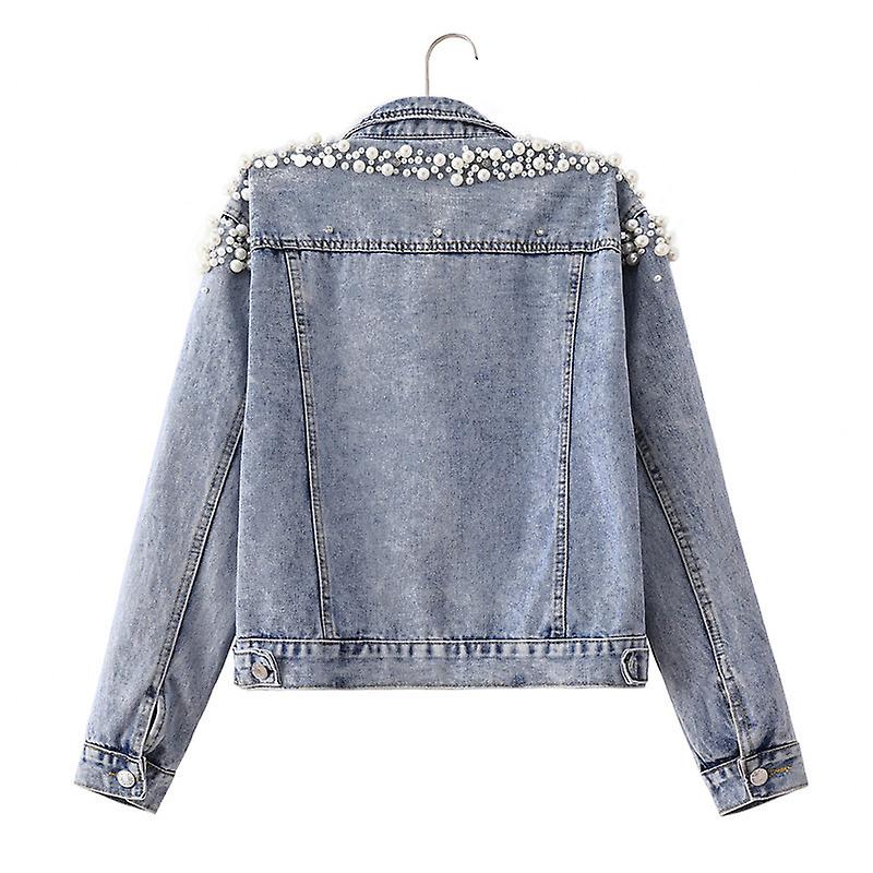 Custom Pearl Denim Jacket Mrs Custom Jacket For Bride Wedding Babe Jac ...