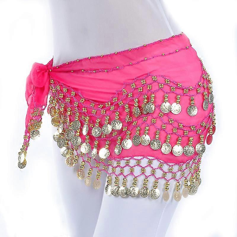 128 Coins Dance Waist Chain Belly Dance Scarf Belly Dance Sequins Waist ...