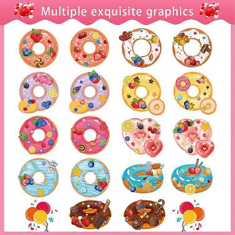 27 Sheets Donut Stickers Donut Party Favors Make Your Own Stickers ...