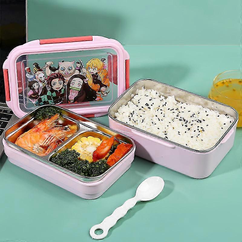 Portable Demon Slayer Lunch Box Stainless Steel Insulated Food Storage ...