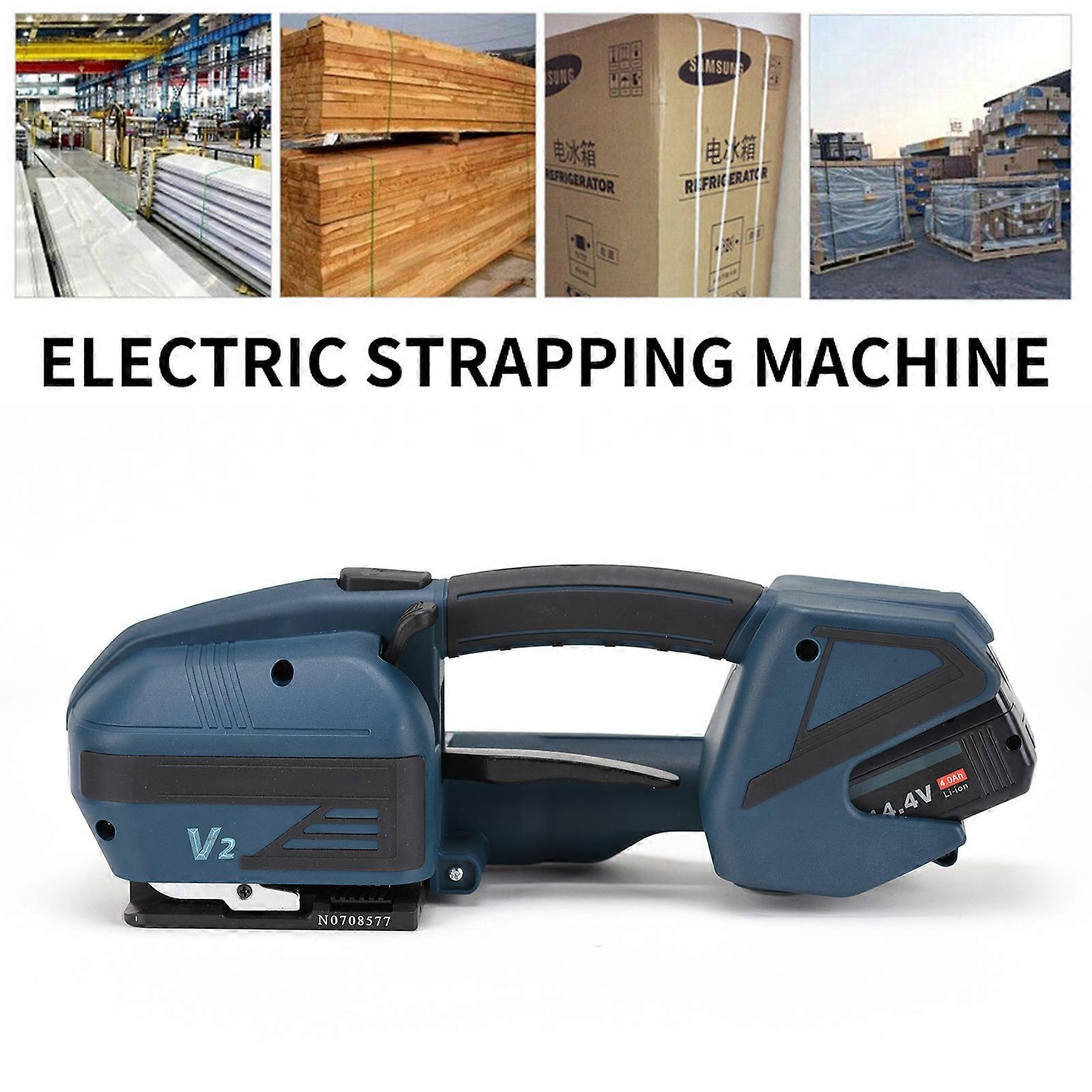 V2 Automatic Electric Strapping Machine for PP/PET 13-16mm Straps Belt ...