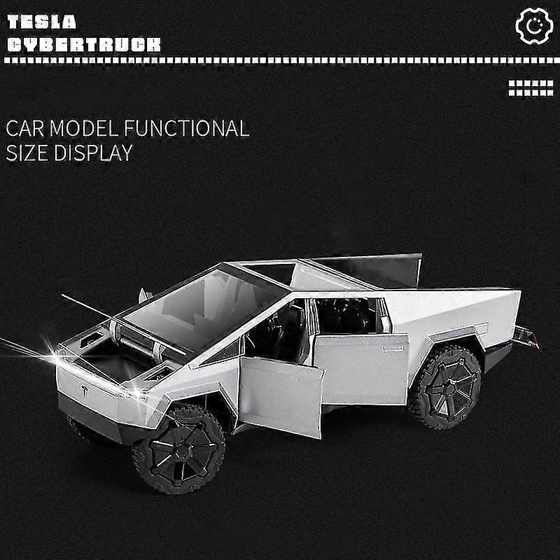 1:24 Tesla cybertruck pickup alloy diecasts toy vehicles metal toy car ...
