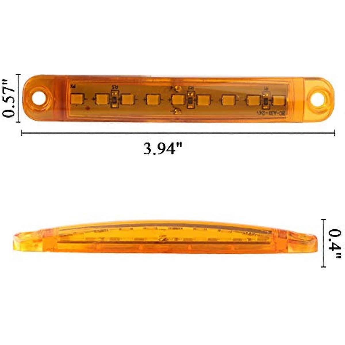 10Pcs 12-24V 9LED Side Marker Indicator Lights Trailer Truck Lorry ...