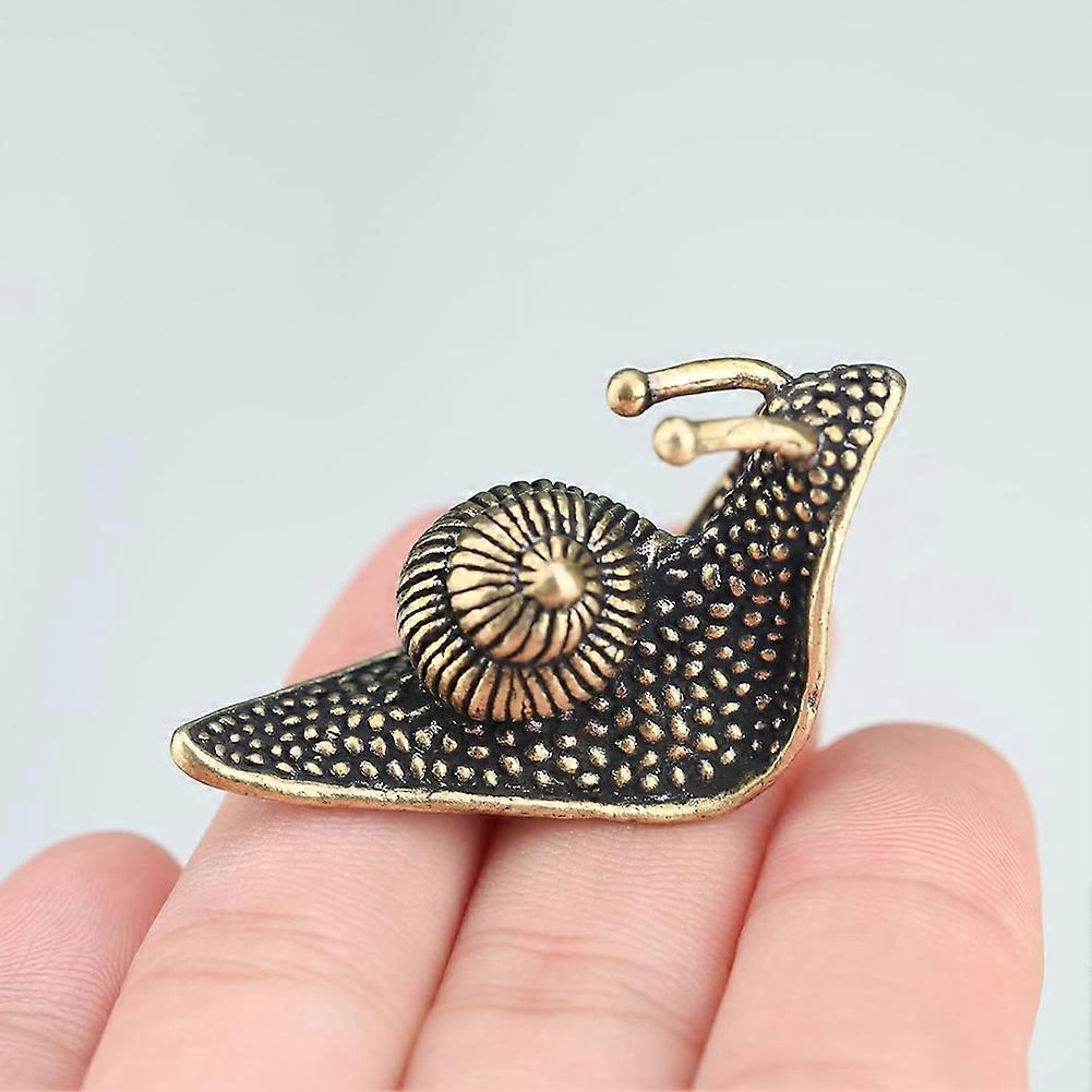 2Pcs Snail Decor Outdoor Pond Garden Snail Figurine Brass Snail with ...
