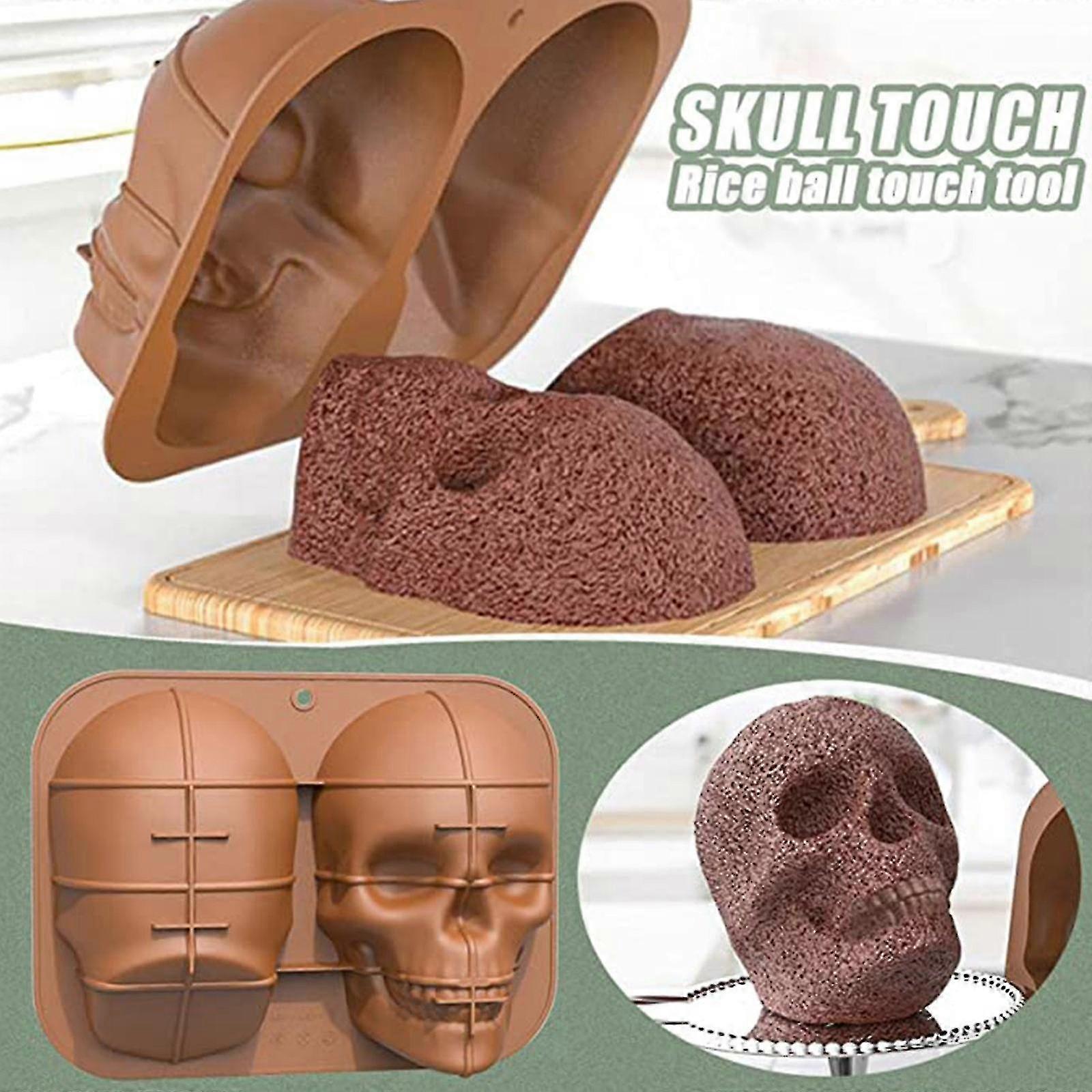 Large Skull Cake Pan Haunted Baking Cake Mold For Halloween And ...