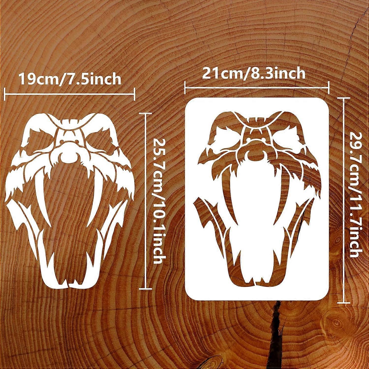 Snake Skull Painting Stencil 8.3x11.7inch Large Snake Head Stencil ...