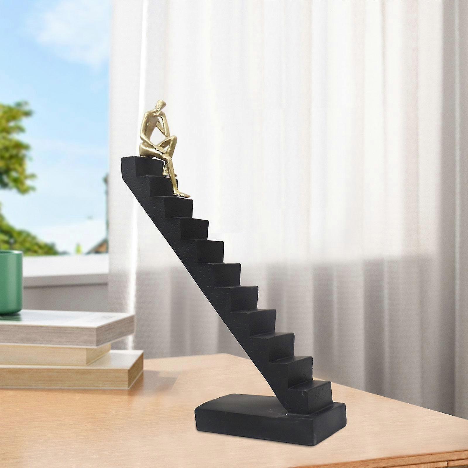 Climbing Ladder Statue Ladder Sculpture Collection Statuette Climbing ...