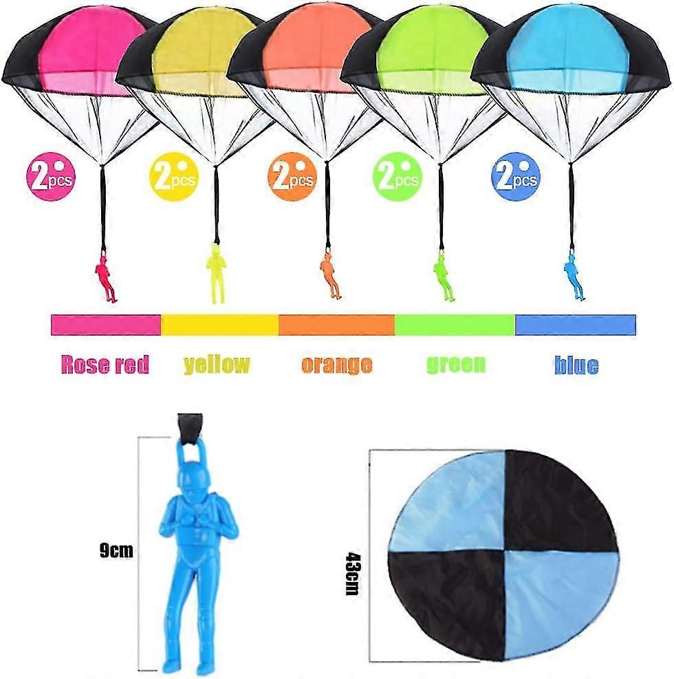 Parachute Toys, Hand Throwing Parachute Play Set, Multicolor Parachute ...