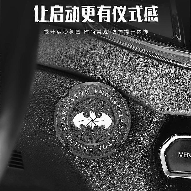 Car Interior Decor Bat Engine Ignition Start Switch Rotate Cover Onekey ...
