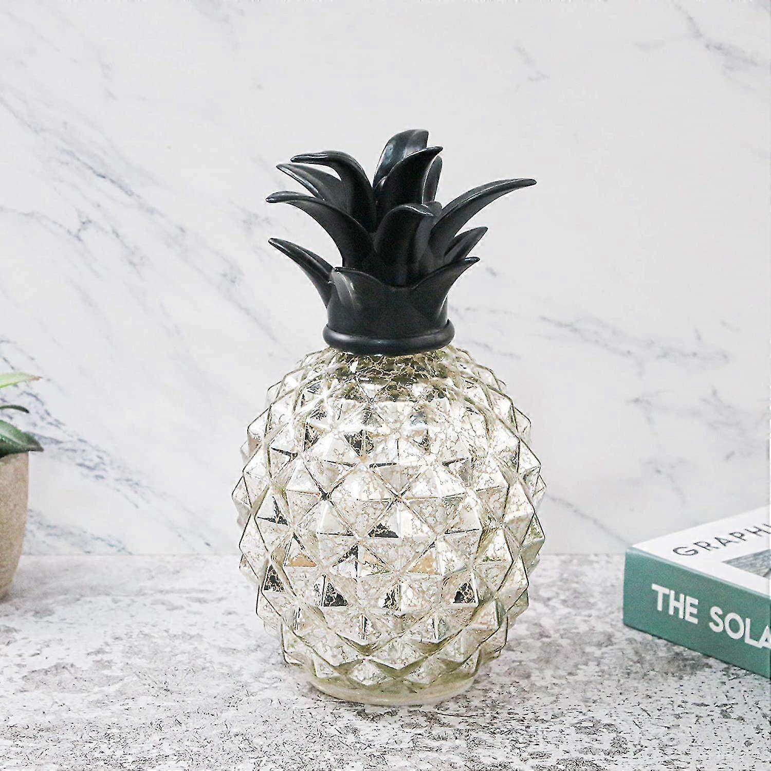 Mercury Glass Pineapple Lamp 9 Inch Batteries Operated Night Light With ...