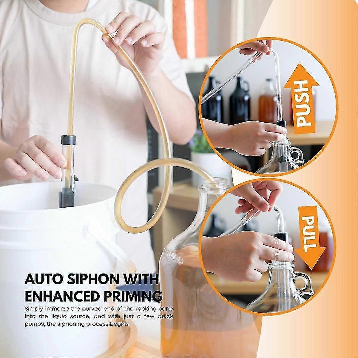 3/8In Auto Siphon with Clamp 6.5' Ft Hose Bottling Siphoning Kit with ...