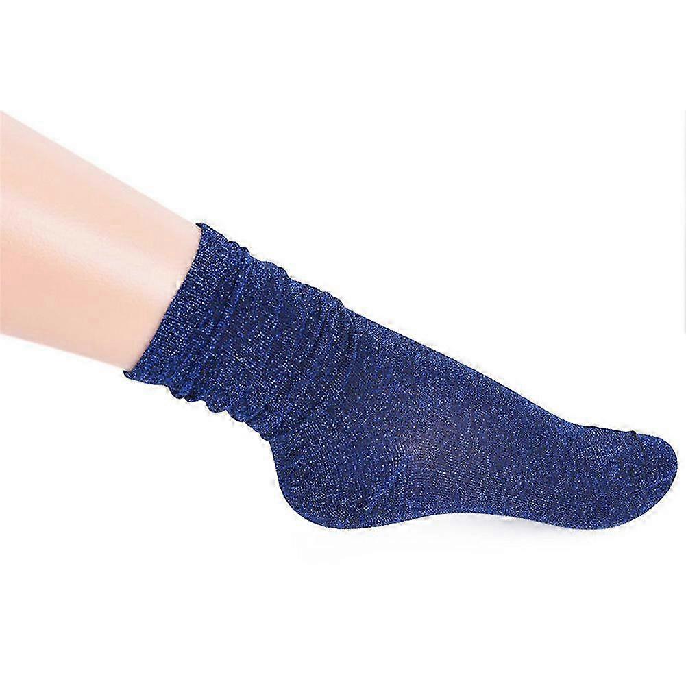 Fashion Women Glitter Shiny Socks Autumn Winter Solid Color Casual ...