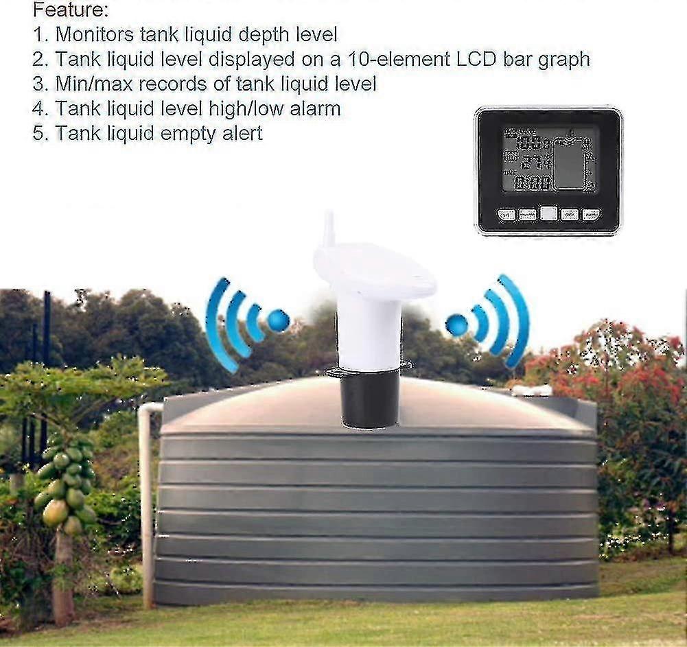 Water Level Sensor Ultrasonic Water Tank Liquid Depth Sensor With ...