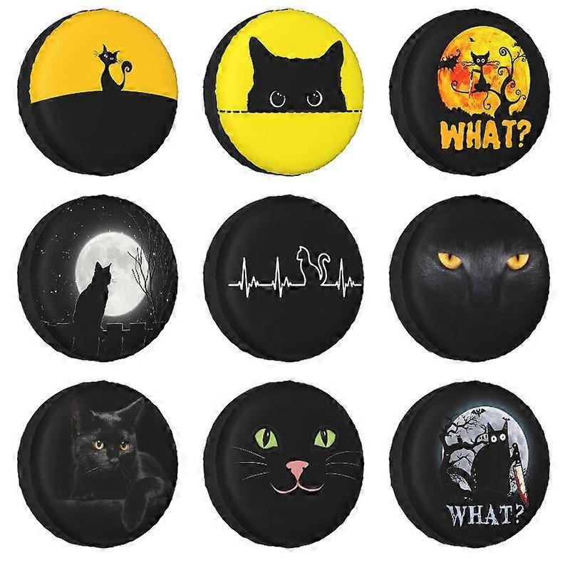 Black cat hill spare tire cover for jeep grand cherokee cartoon kitten ...