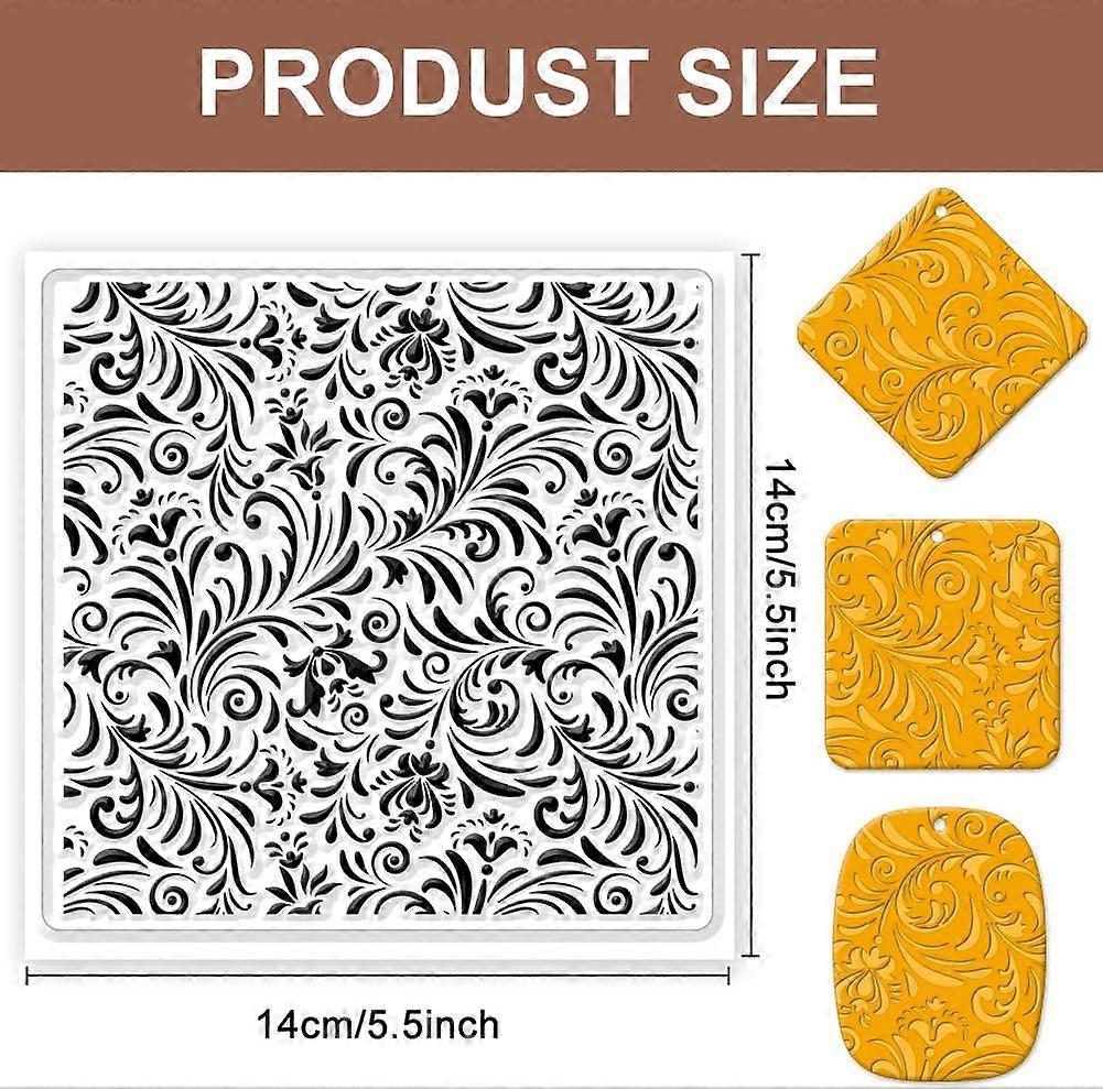 Polymer Clay Texture Sheets Fujiman Background Silicone Texture Stamp ...