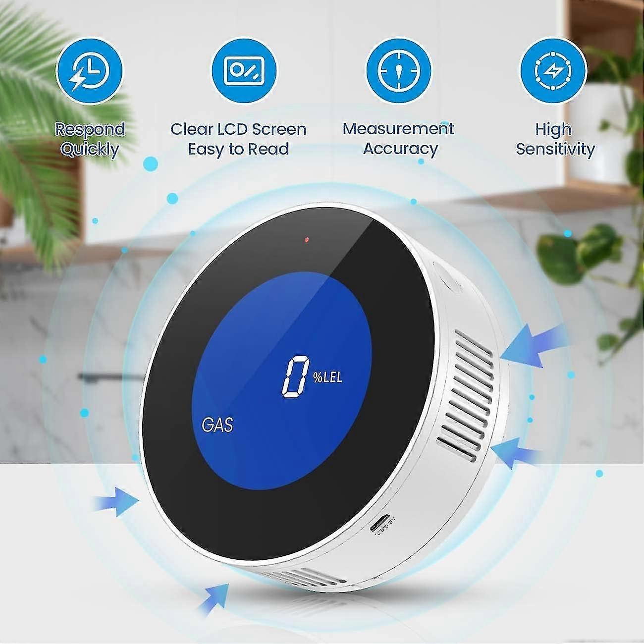 Natural Gas Detector For Home, Propane Methane Detector For Kitchen ...