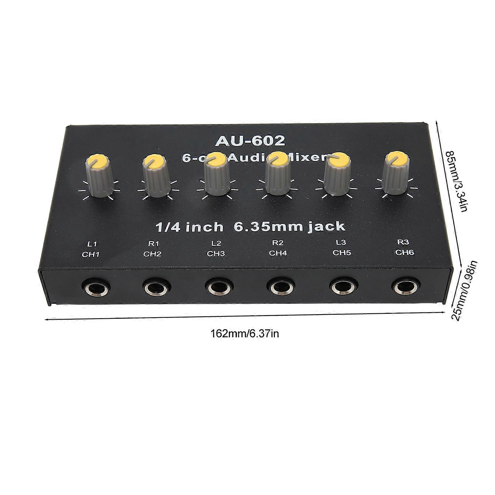 Mini Sound Mixer 6 Mono Channel 3 Stereo Channel Low Noise 6.5mm Input ...