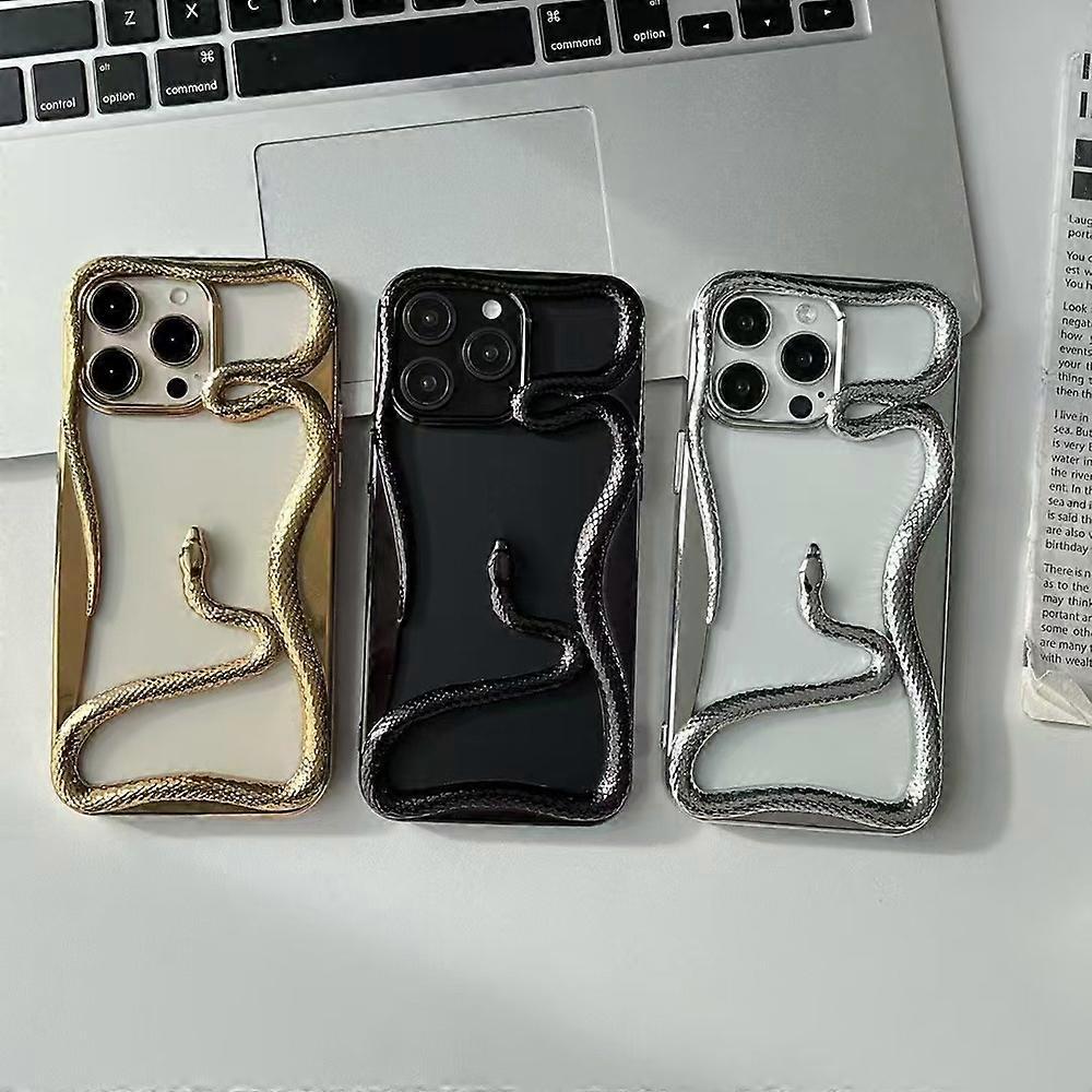 For iPhone 16 Pro Max Bumper Case 3D Snake Hollow TPU Phone Cover ...