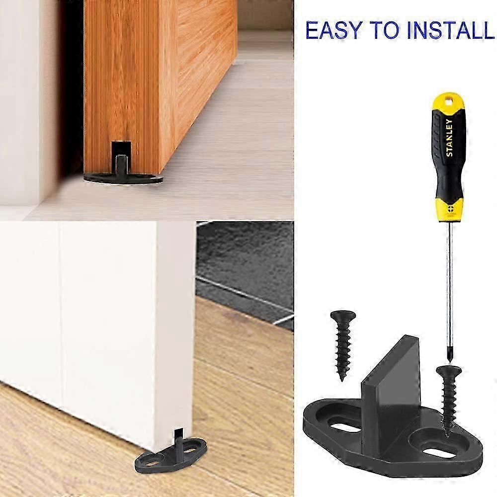 Pack of 4 Heavy Duty Floor Guide Sliding Door Clips for Sliding Barn ...