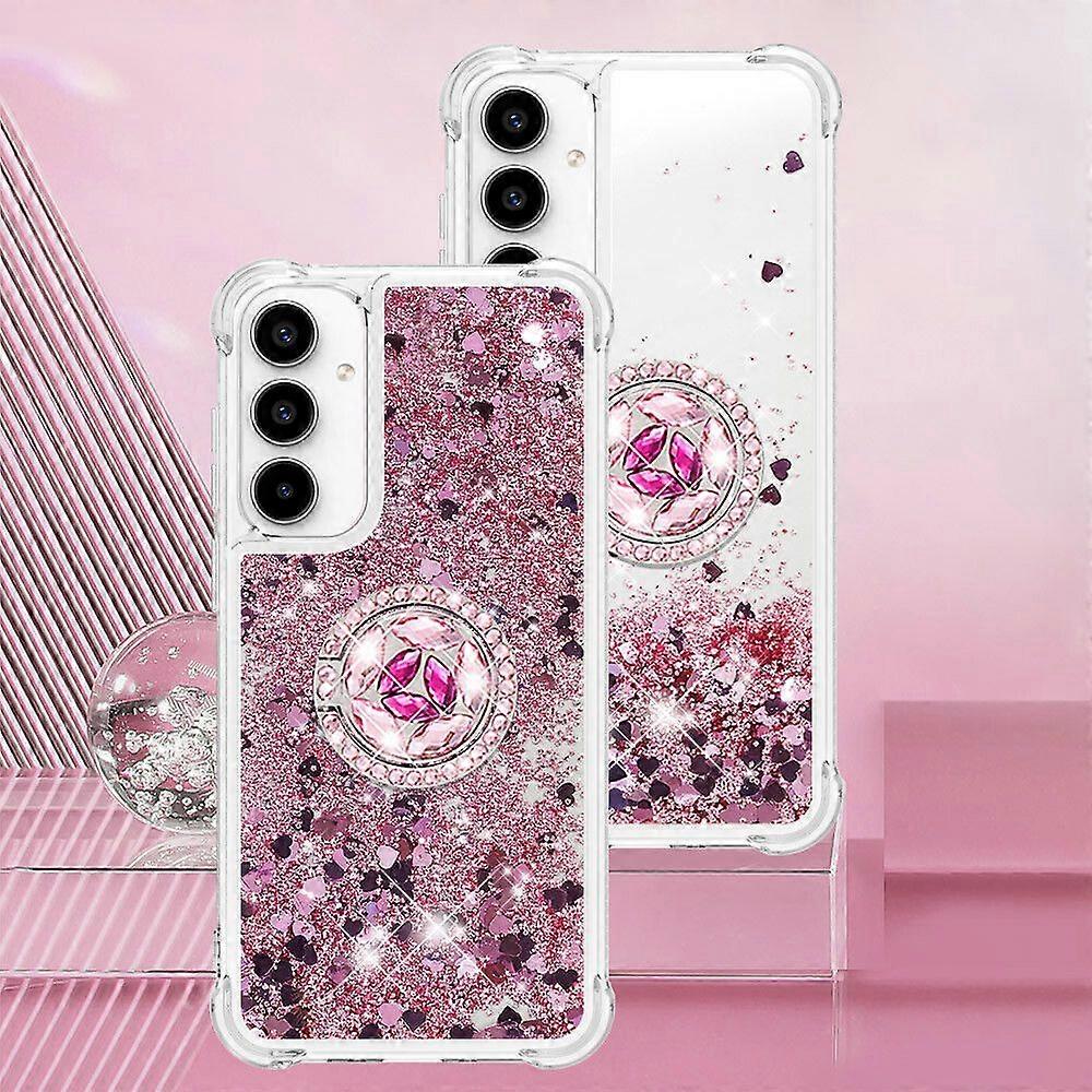 Case for Samsung Galaxy A35 5G Bling Flowing Liquid Floating Sparkle Glitter Bumper with ...