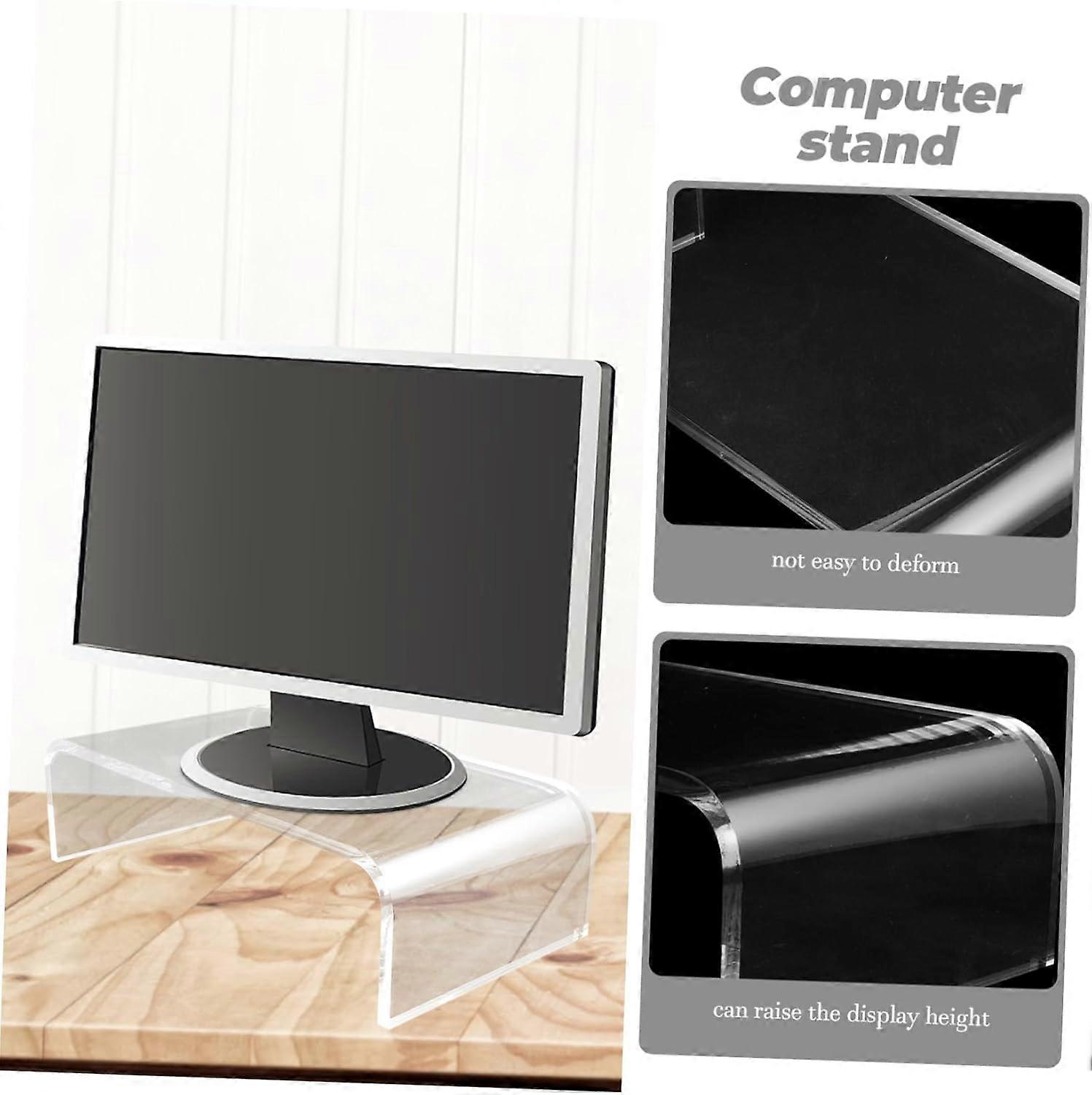 Clear Acrylic Monitor Stand Riser for Home Office Desk, Adjustable ...