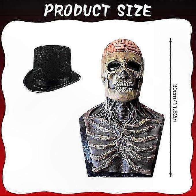 Halloween Skeleton Mask with Movable Jaw, Latex Skull Mask for Cosplay ...