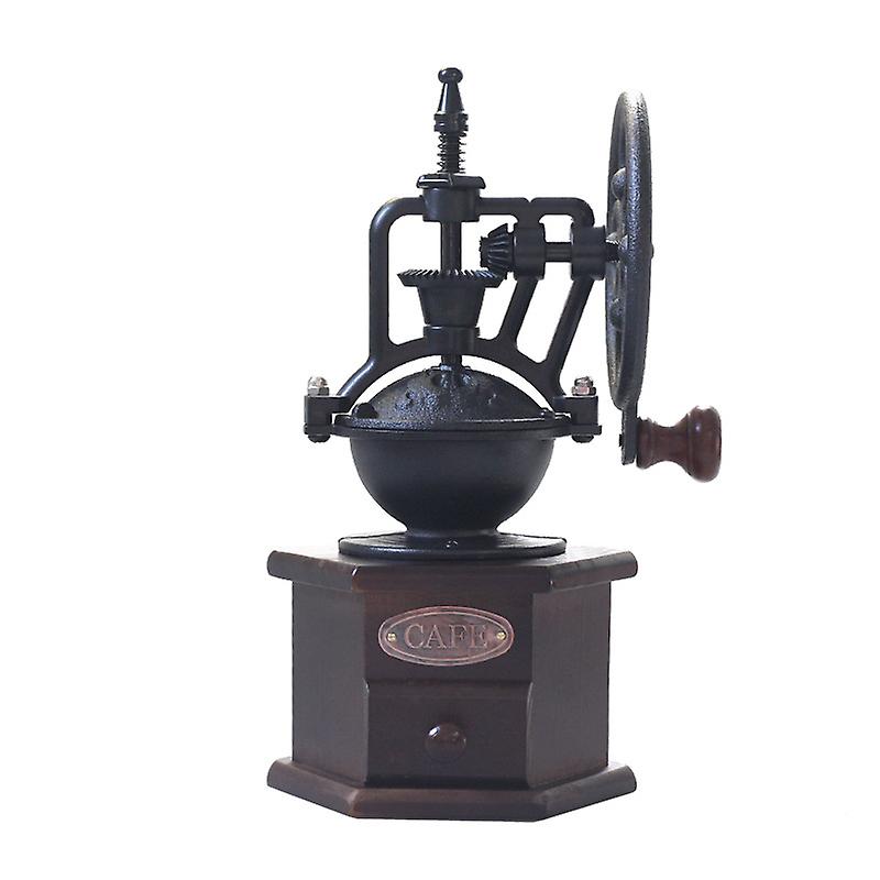 Vintage Coffee Bean Grinder Manual Retro Ferris Wheel Hand-crank Roller ...