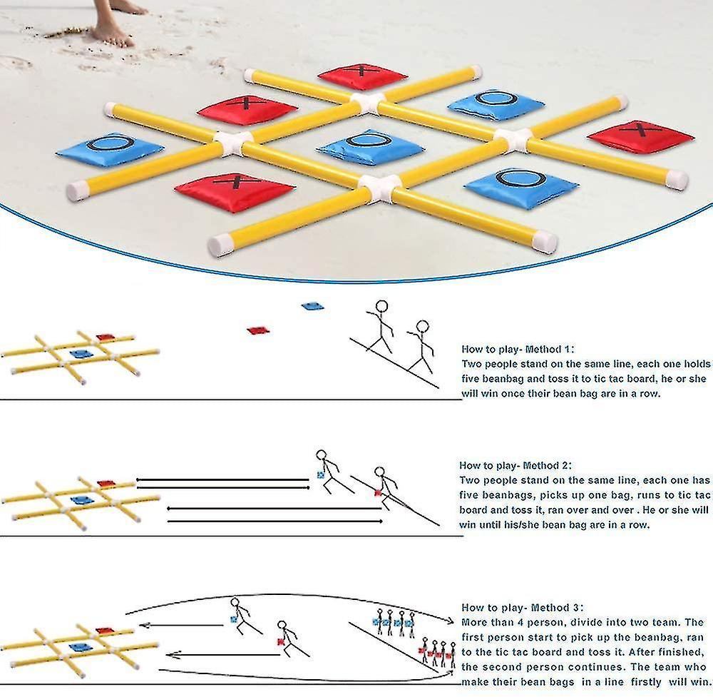 Giant Tic Tac Toe Game Outdoor Indoor For Family, Outdoor Bean Bag Toss ...