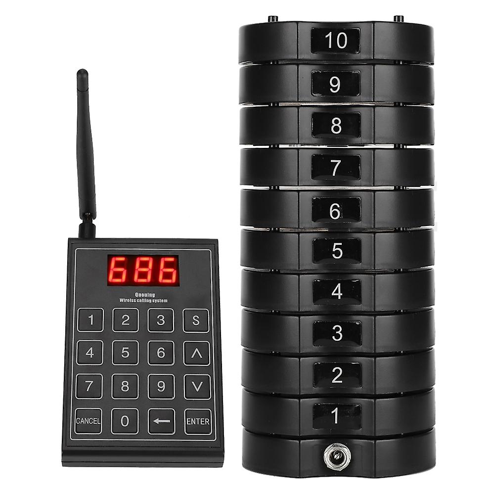 Wireless Guest Paging Queuing System 668-S with 10 Coaster Pagers (1 ...