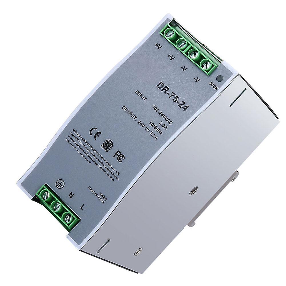 Din rail switching ac to dc pwm switching power supply dr-75-24 24v 76 ...