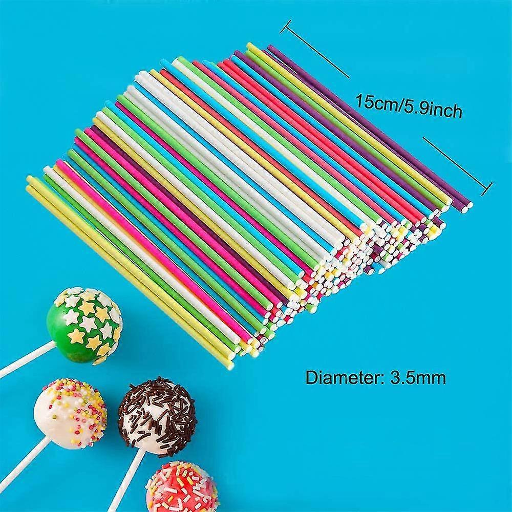 100 pcs Lollipop Sticks, Marshmallow Sticks, Food Safety Creative Multi-function Lollipop Sucker ...