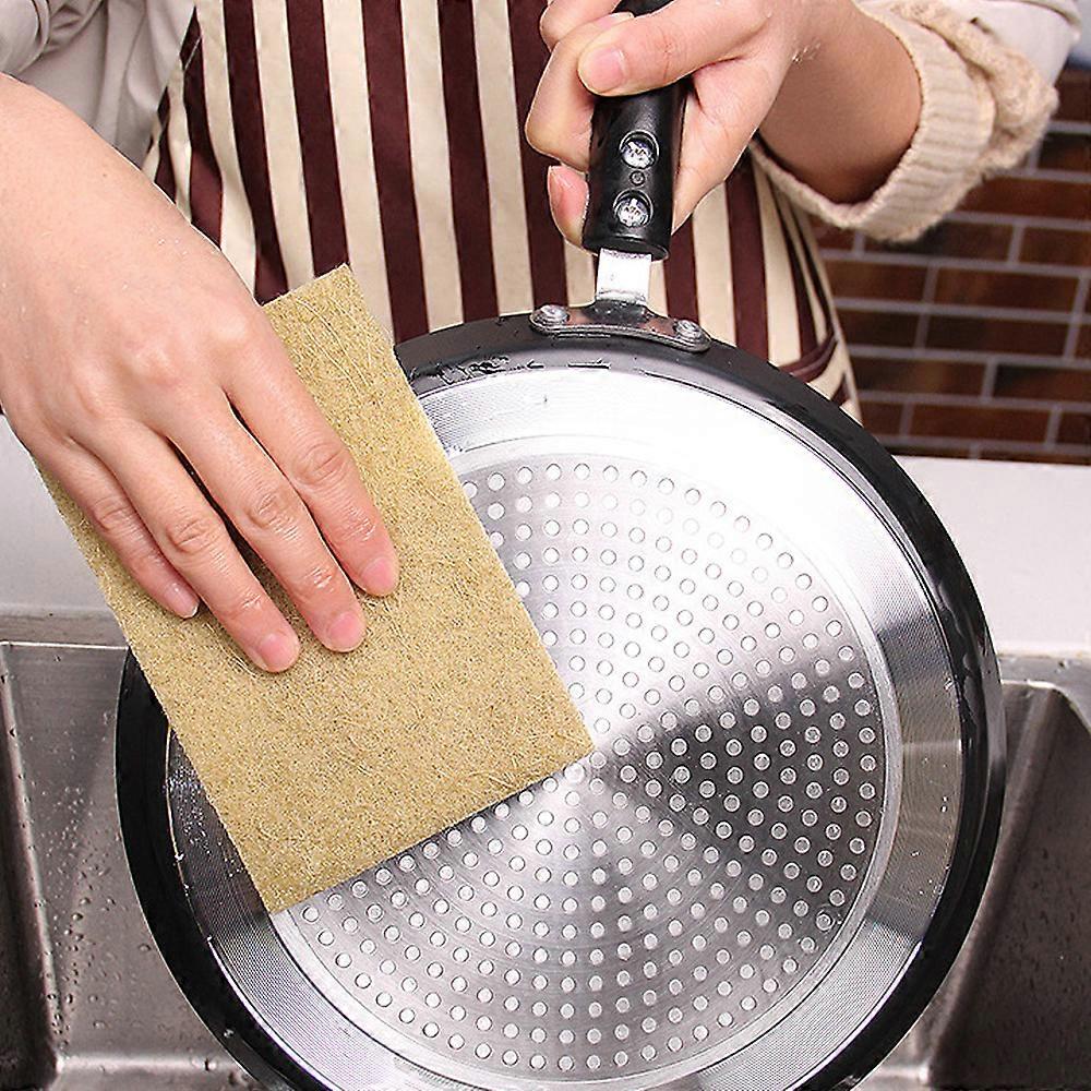 Scouring Pads 10 Pack Sisal Cleaning Scrub Pads for Dishes, Eco ...
