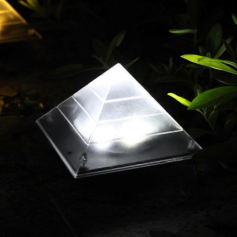 Solar Ground Lights, Pyramid Shape Solar Garden Lights, Waterproof ...