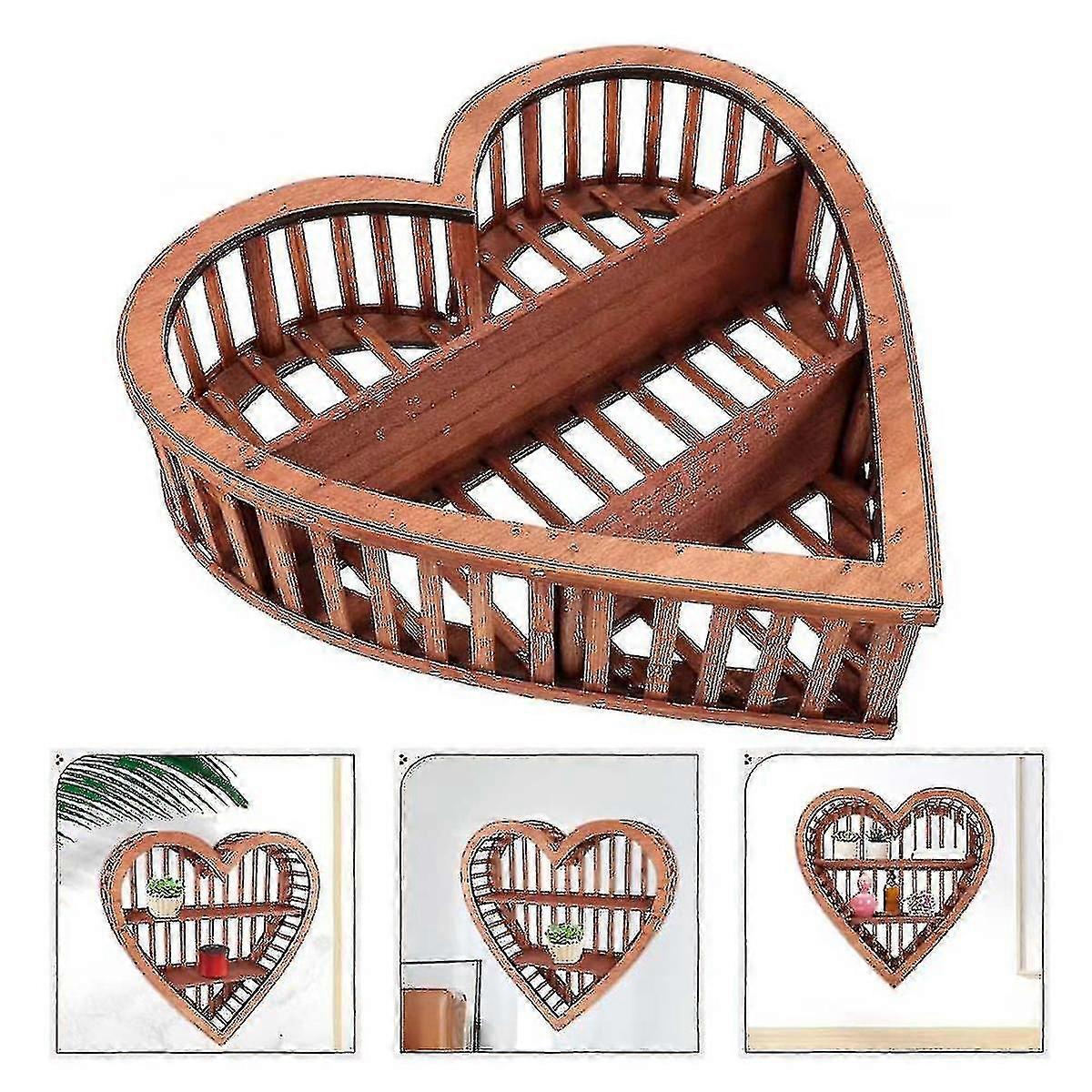 Home Decor Display Shelf Wall Shelf Display Shelves Wall Mounted Heart ...